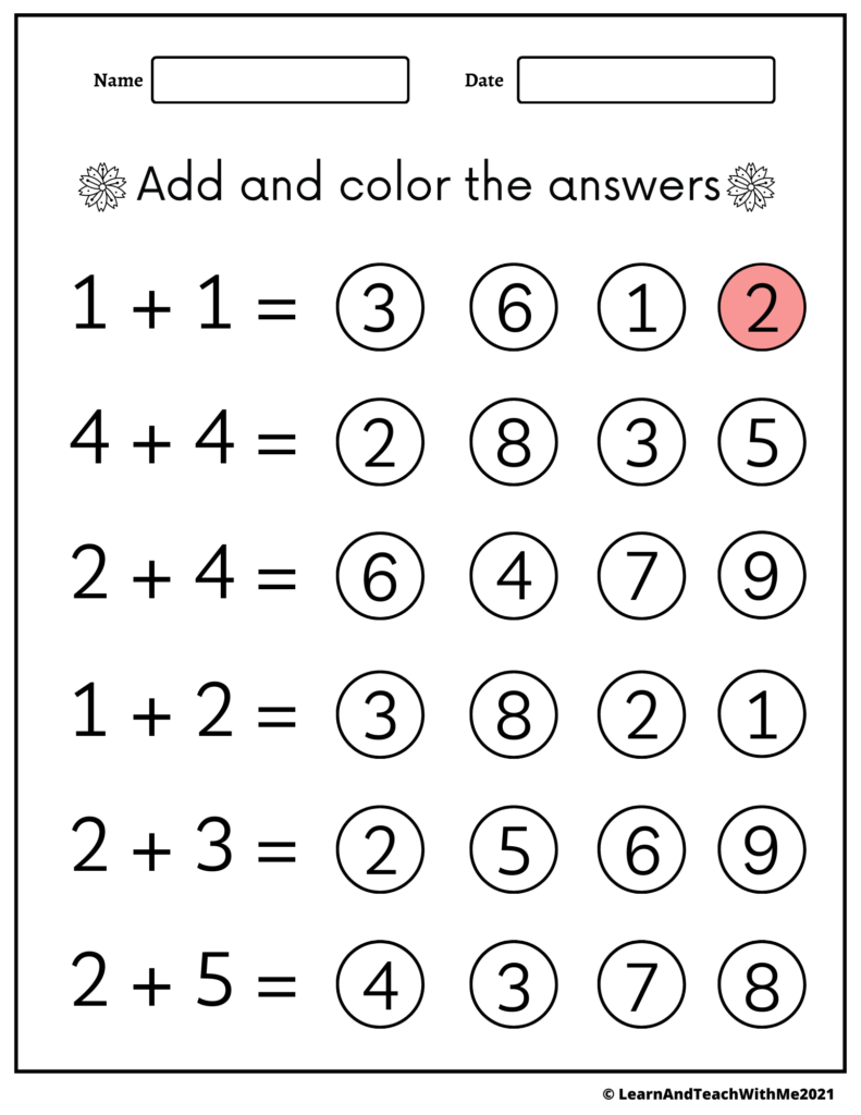 Addition Worksheets 1-10 | Made By Teachers