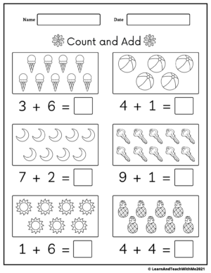 Addition Worksheets 1-10 | Made By Teachers