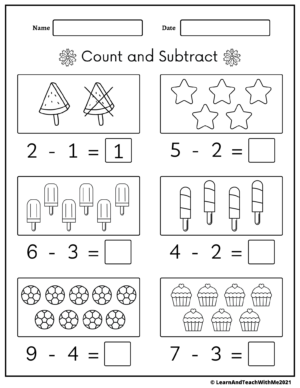 Subtraction Worksheets 1-10 | Made By Teachers