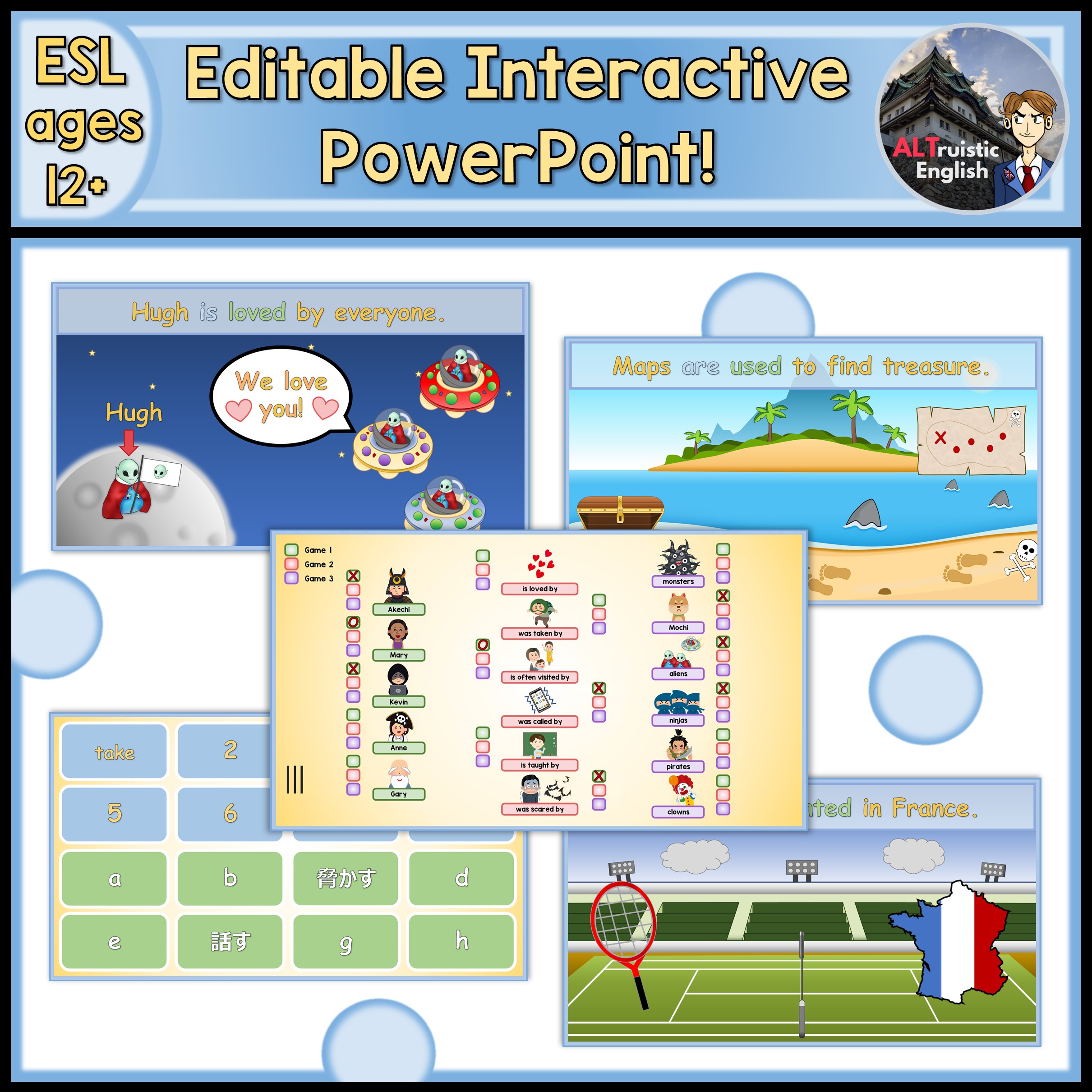 The Passive Voice ESL Speaking and Writing Activity Worksheets with ...