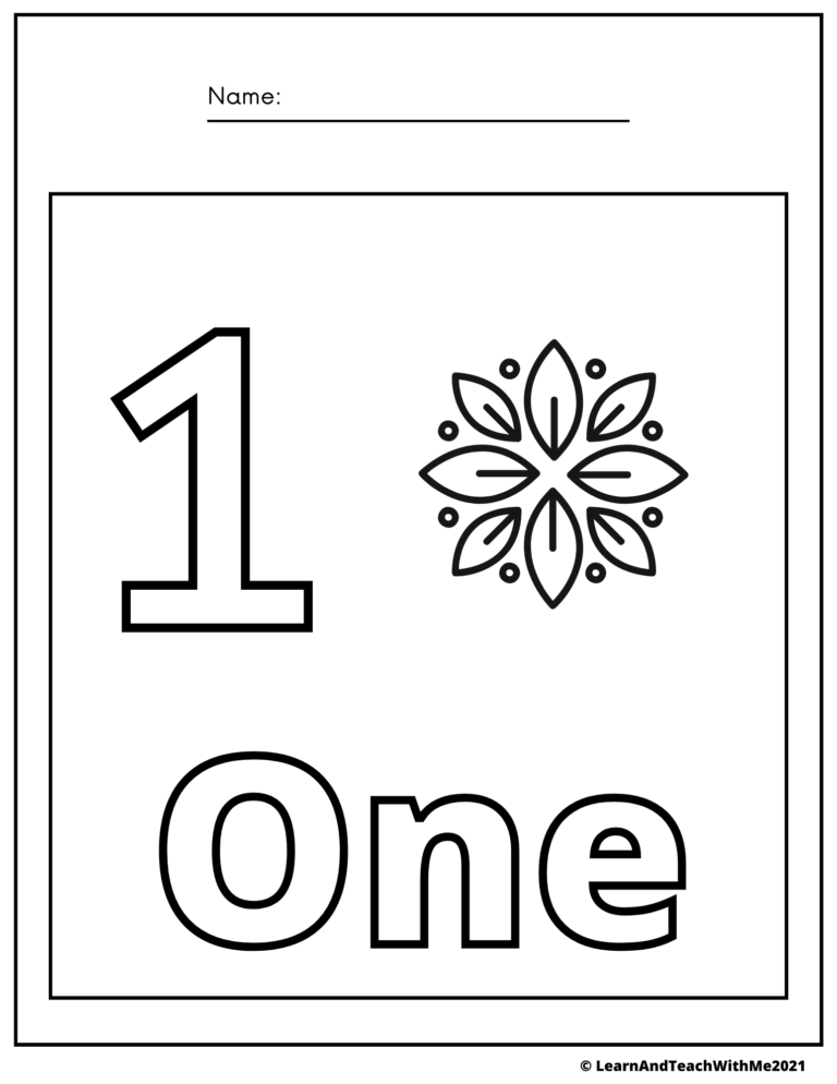 Numbers 1-10 Coloring Pages Flowers | Made By Teachers