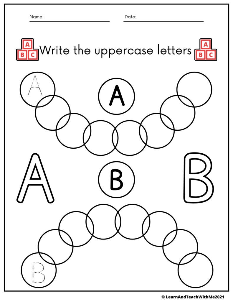 Uppercase Letters Writing Worksheets - Made By Teachers