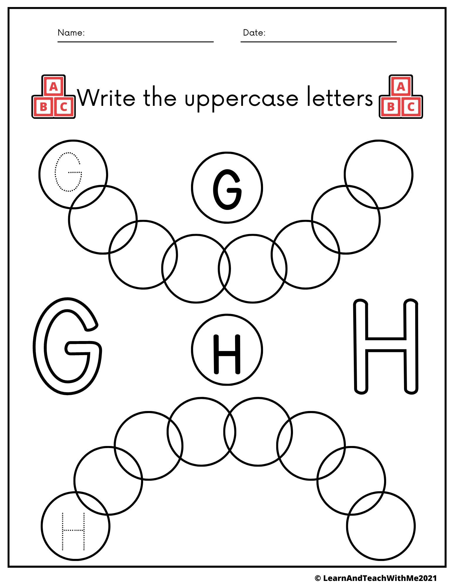Uppercase Letters Writing Worksheets | Made By Teachers