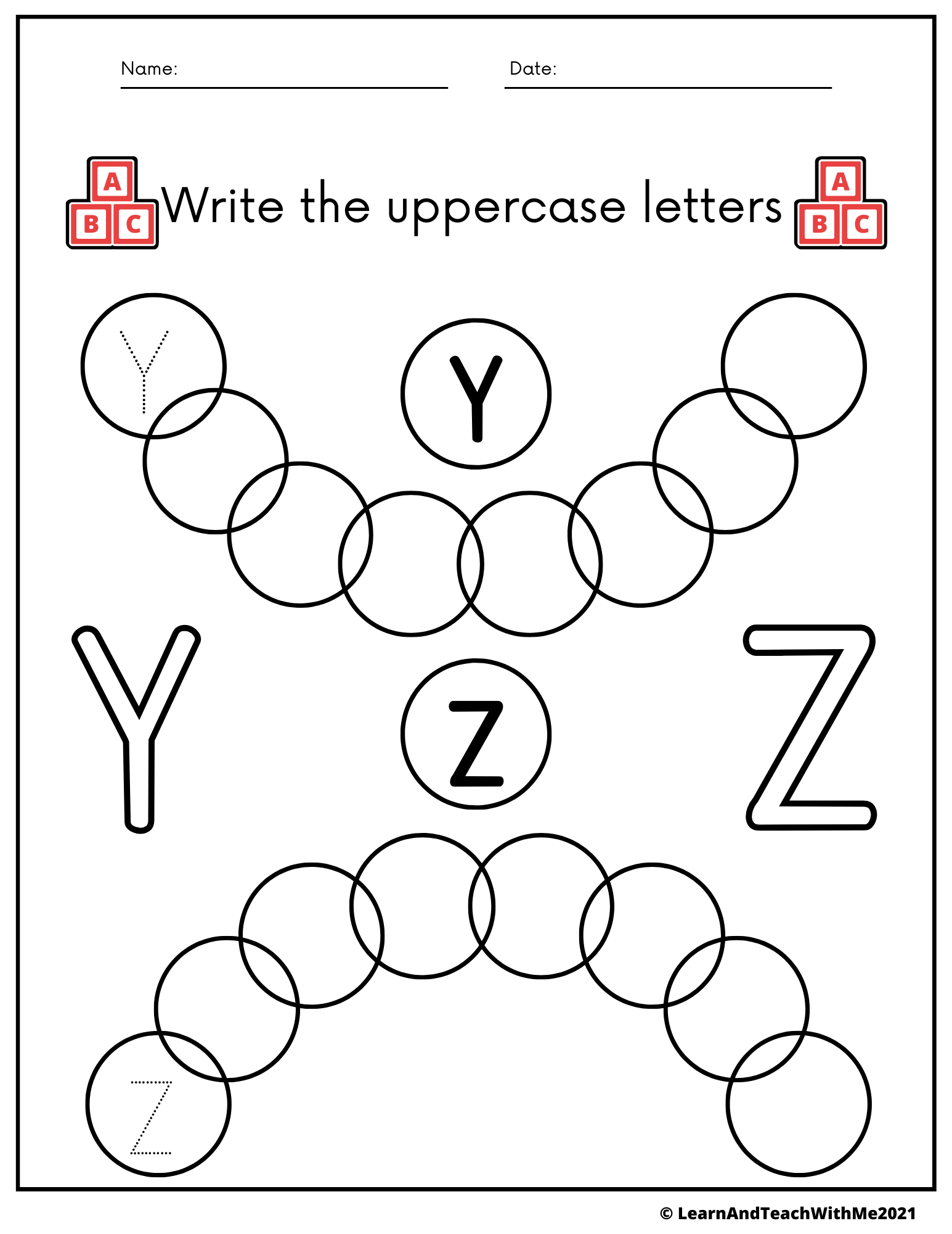 Uppercase Letters Writing Worksheets - Made By Teachers