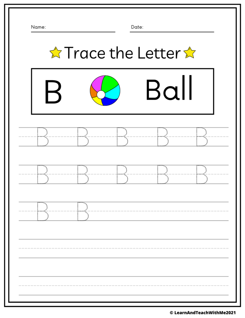 Alphabet Uppercase Letters Tracing and Writing Worksheets | Made By ...