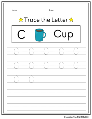 Alphabet Uppercase Letters Tracing and Writing Worksheets | Made By ...