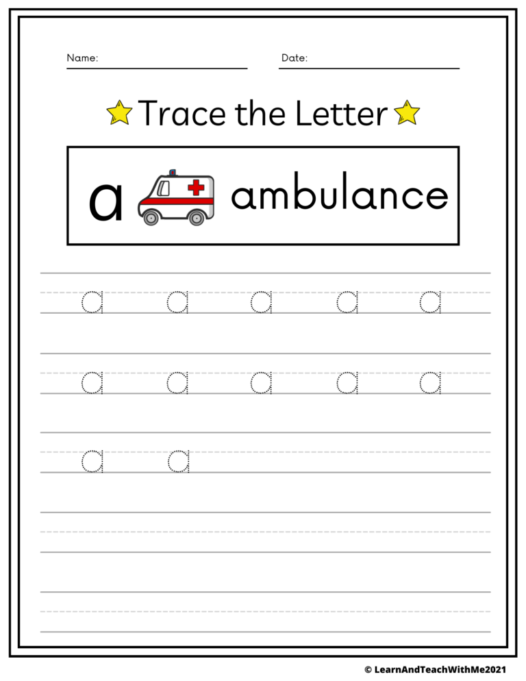 Alphabet Lowercase Letters Tracing and Writing Worksheets | Made By ...