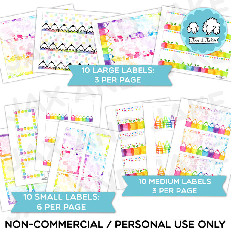 Editable Rainbow Watercolor Classroom Labels, Name Tags, and Book Bin ...