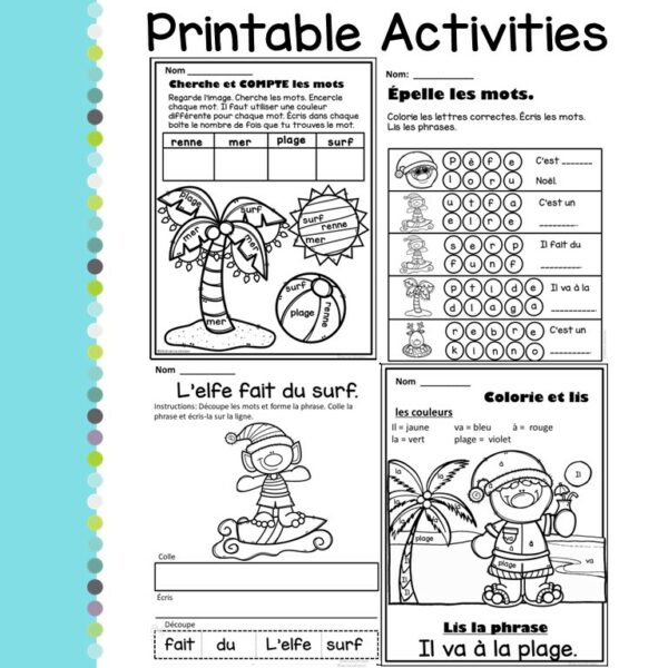 French Christmas Noël Readers Bundle Print & Boom Cards with Audio ...