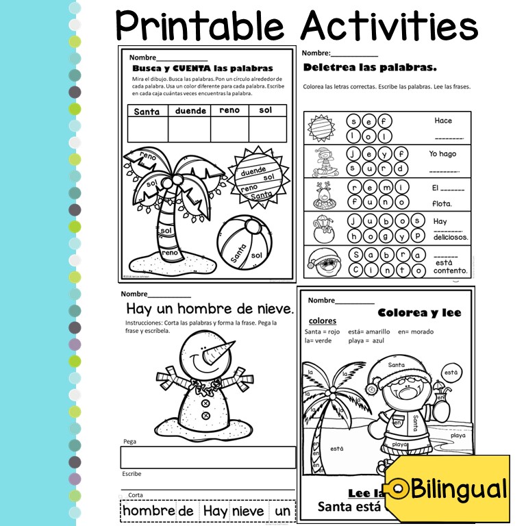 Bilingual Christmas Readers Bundle Navidad - Print & Boom Cards with ...