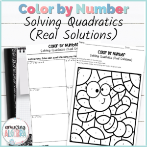 Solving Quadratic Equations Coloring Activity - Made By Teachers