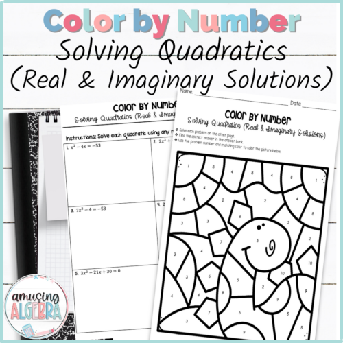 Solving Quadratic Equations Coloring Activity | Made By Teachers