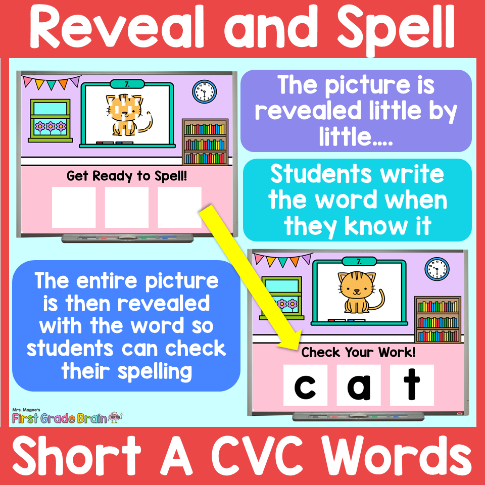 Short A Phonics Activity Word Work Interactive PowerPoint - Reveal and ...