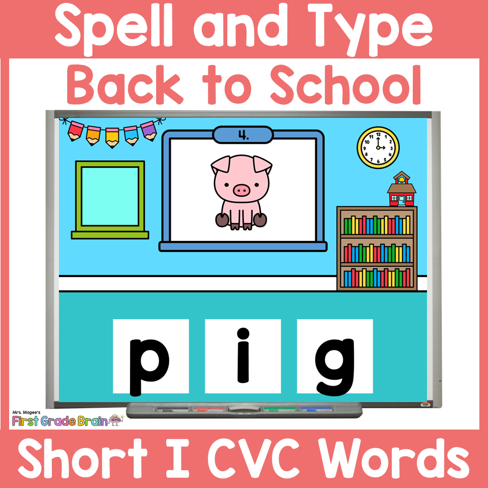 Short I Phonics Activity CVC Word Work Interactive PowerPoint - Reveal ...