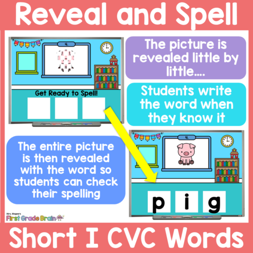 Short I Phonics Activity CVC Word Work Interactive PowerPoint - Reveal ...