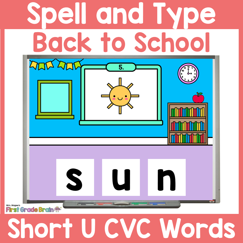 Short U Phonics Activity CVC Word Work Interactive PowerPoint - Reveal ...