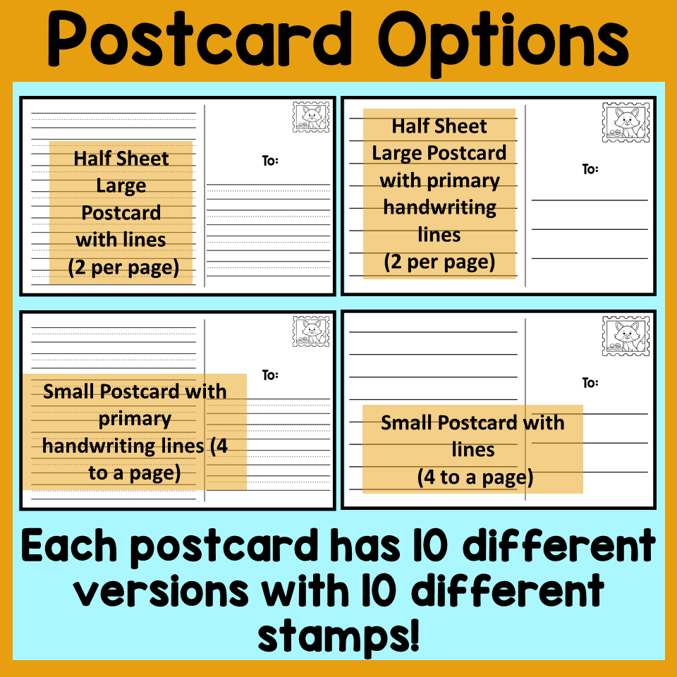 Postcards for Pals: Fall Themed Writing Activity Center Station Letter ...