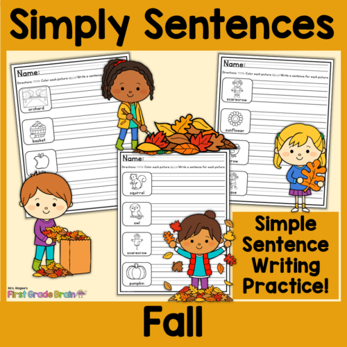 Simply Sentences Fall No Prep Sentence Writing Activity Center Practice ...