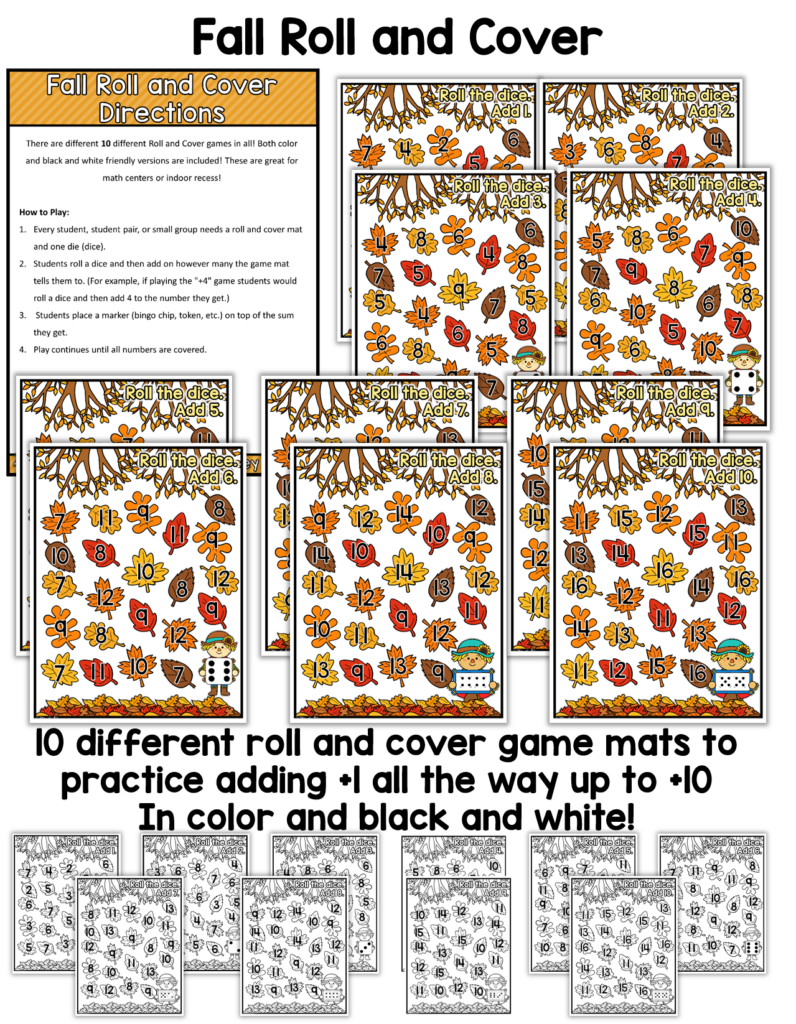 Fall Math Games: Fun Themed Addition Math Games | Made By Teachers