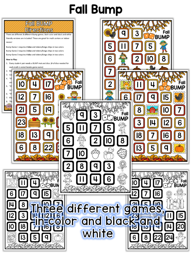 Fall Math Games: Fun Themed Addition Math Games | Made By Teachers