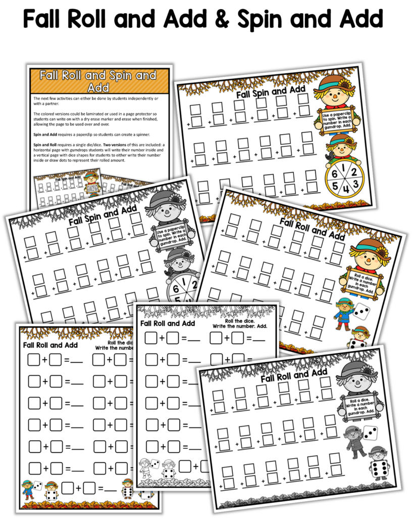 Fall Math Games: Fun Themed Addition Math Games | Made By Teachers