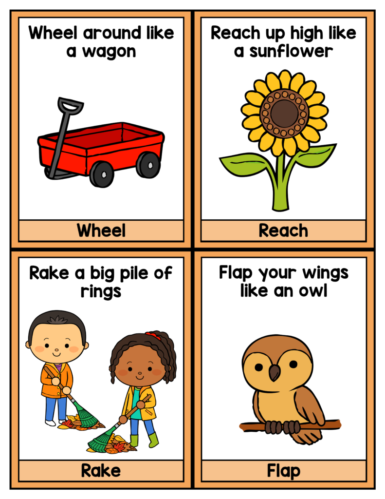 Move It! Movement Cards Fall Theme Brain Breaks for Gross Motor ...