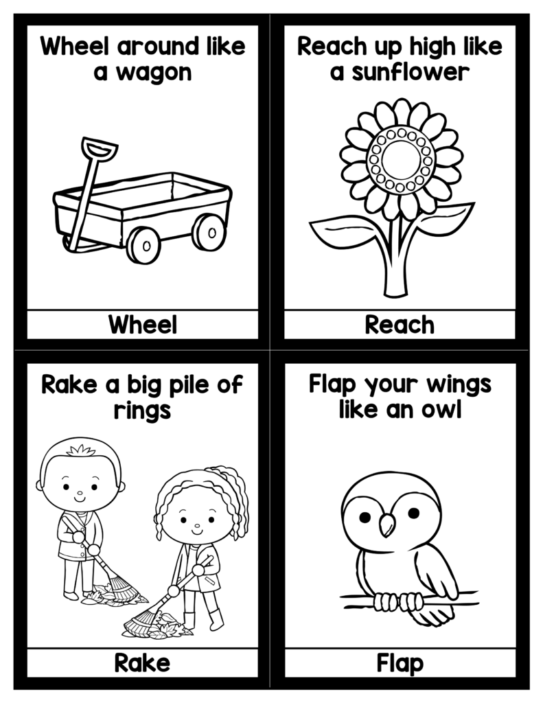 Move It! Movement Cards Fall Theme Brain Breaks for Gross Motor ...