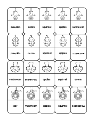 Fall Domino Game with Writing Activity Options - Seasonal Dominoes ...