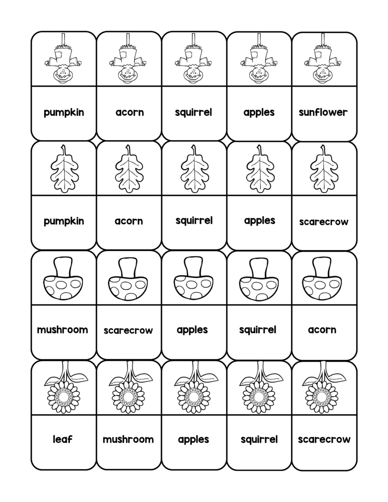 Fall Domino Game with Writing Activity Options - Seasonal Dominoes ...