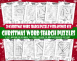 Printable 20 Christmas Word Search Puzzle For Kids, PDF Fun Christmas ...