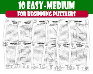 Printable 20 Christmas Word Search Puzzle For Kids, PDF Fun Christmas ...