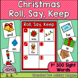 Christmas Roll, Say, Keep with First 300 Fry Words | Made By Teachers