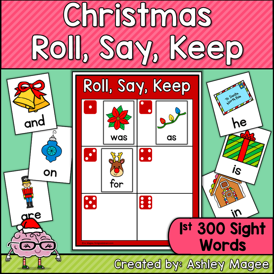 Christmas Roll, Say, Keep with First 300 Fry Words | Made By Teachers