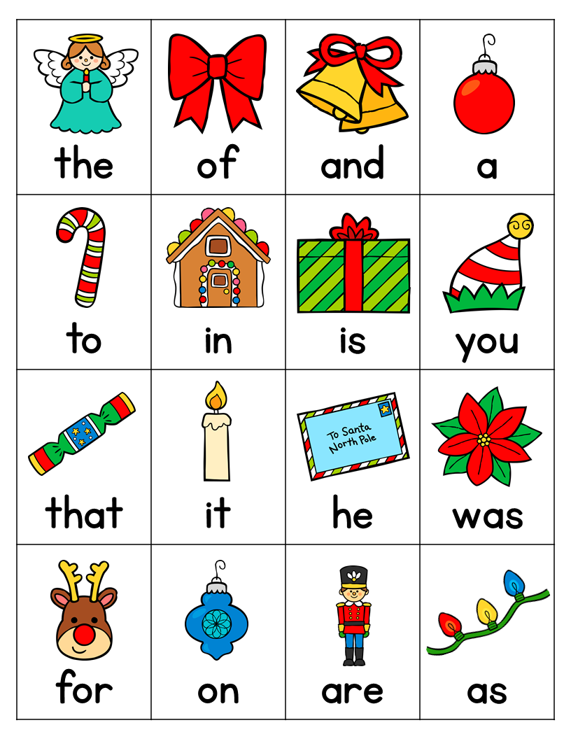 Christmas Roll, Say, Keep with First 300 Fry Words | Made By Teachers