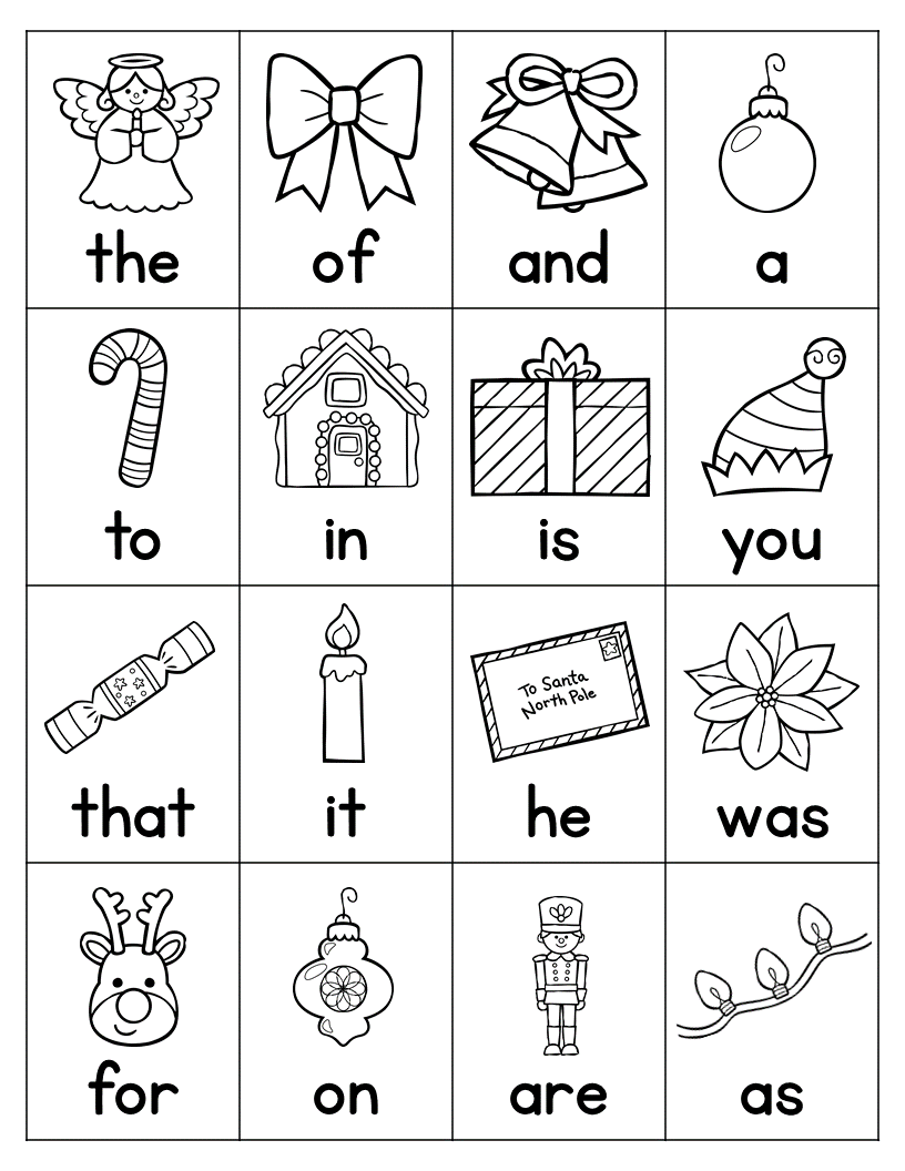 Christmas Roll, Say, Keep with First 300 Fry Words | Made By Teachers