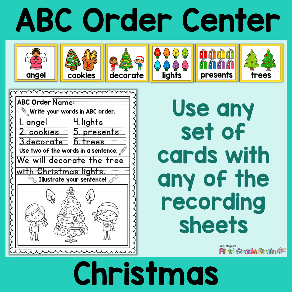 Christmas ABC Order Center/Station with differentiation options | Made ...