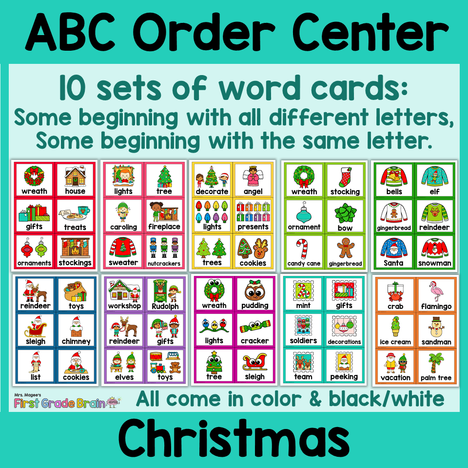 Christmas ABC Order Center/Station with differentiation options | Made ...