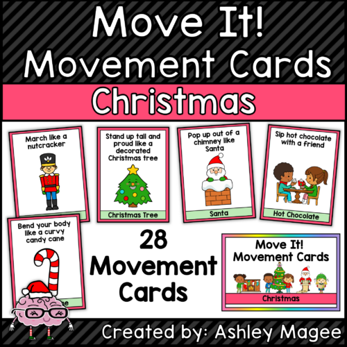 Move It! Movement Cards Christmas Theme Brain Breaks for Gross Motor ...