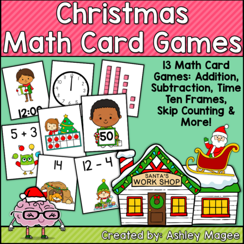 Christmas December Math Card Games: 13 Games for Addition, Time, & More ...