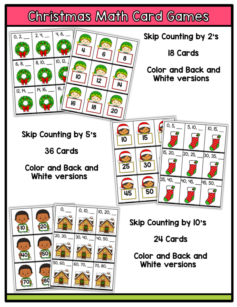 Christmas December Math Card Games: 13 Games for Addition, Time, & More ...