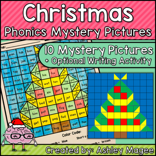 Christmas Phonics Mystery Pictures - Made By Teachers