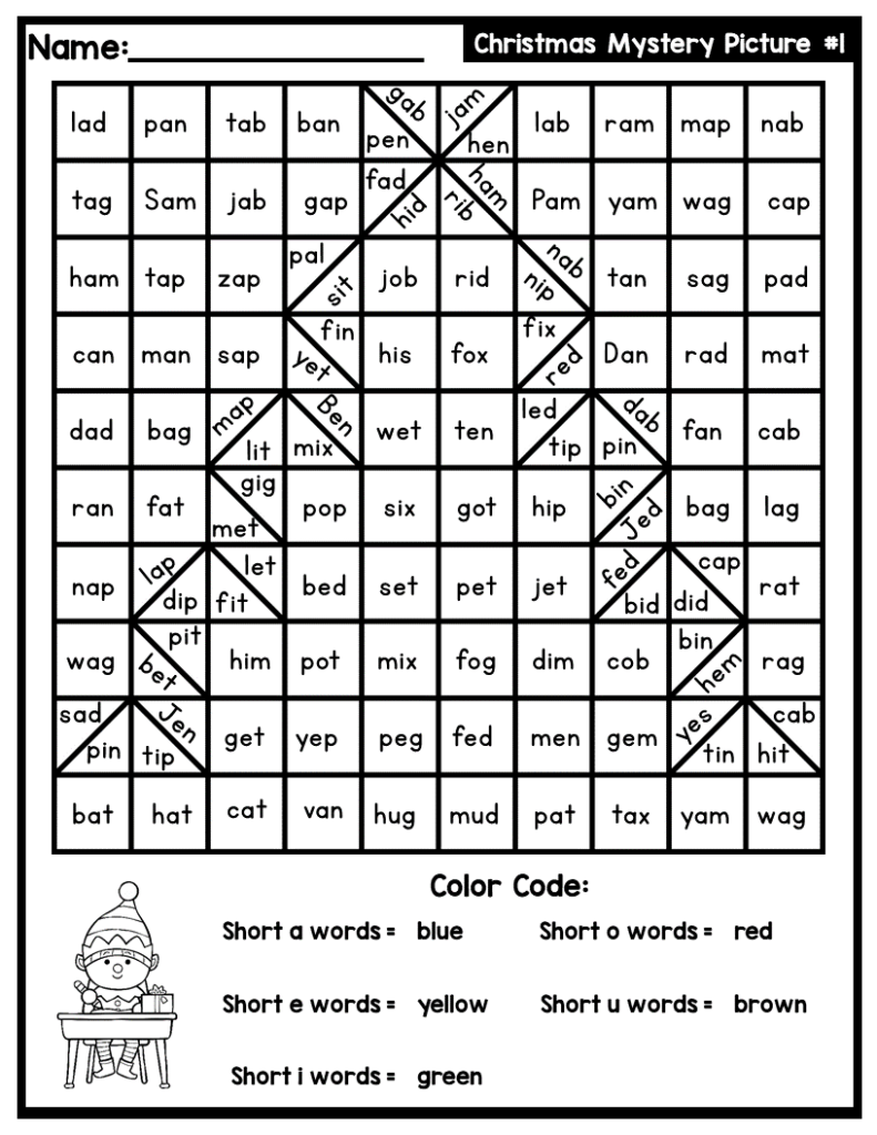 Christmas Phonics Mystery Pictures | Made By Teachers