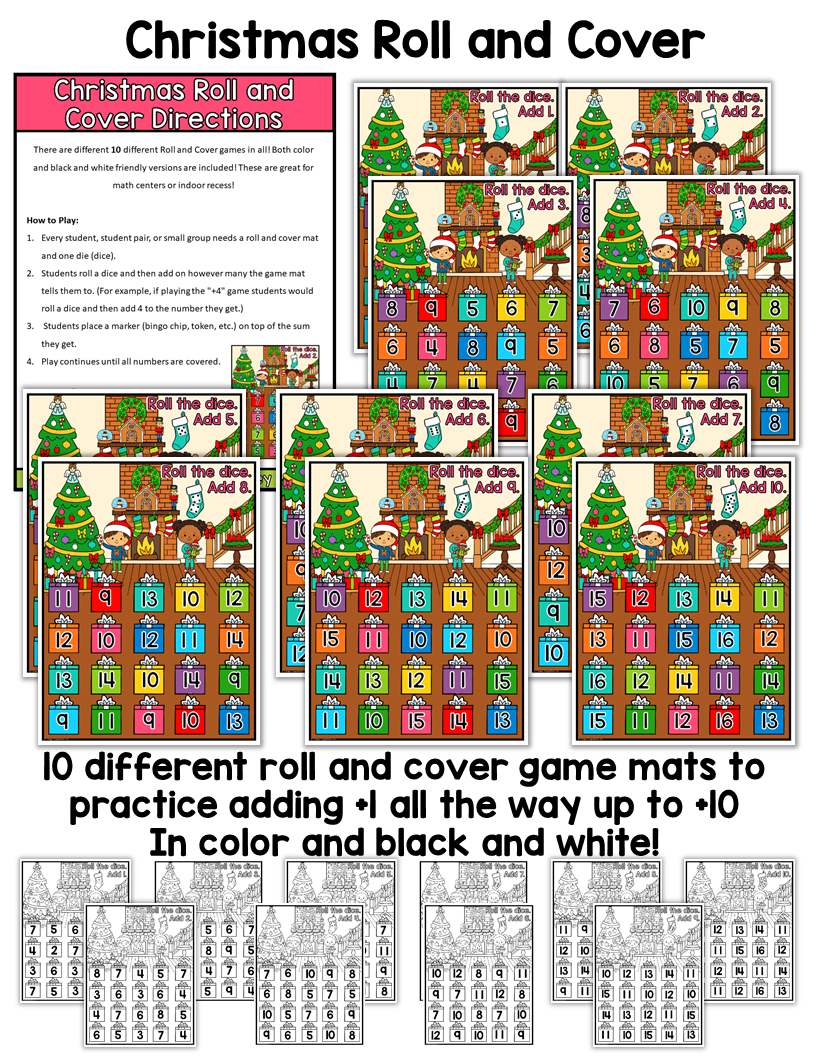 Christmas Addition Games: Holiday Themed Math Center Activities | Made ...