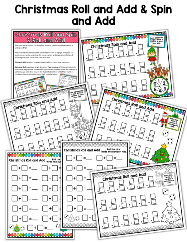 Christmas Addition Games: Holiday Themed Math Center Activities | Made ...
