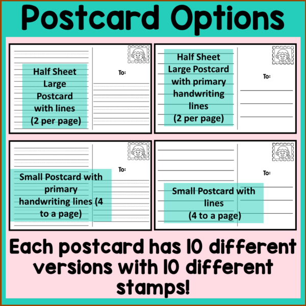 Postcards for Pals: Christmas Themed Writing Activity Center Station ...