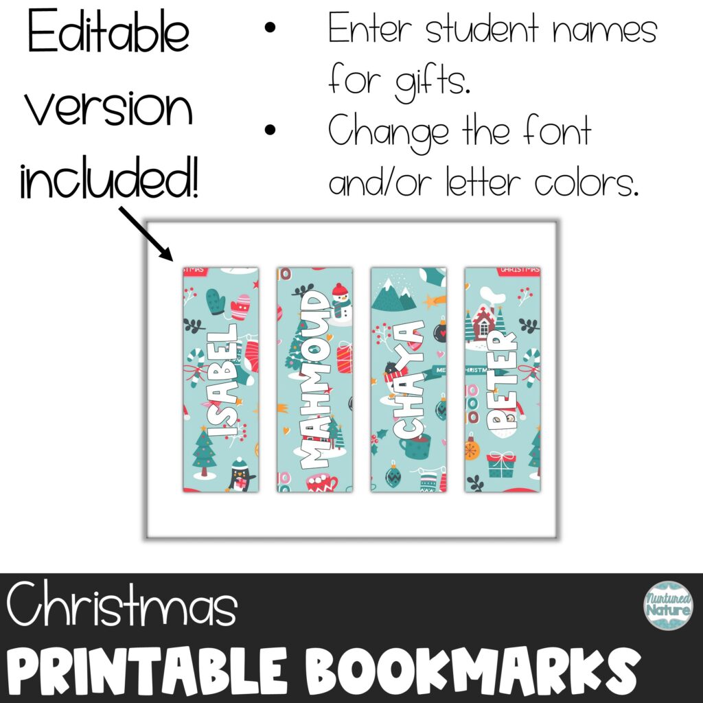 Editable Bookmarks - Christmas Gift Tags for Student Gifts | Made By ...