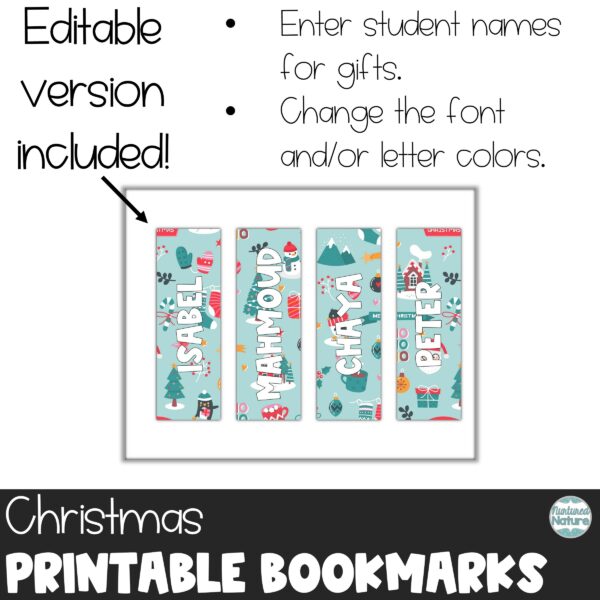 Editable Bookmarks - Christmas Gift Tags for Student Gifts - Made By ...