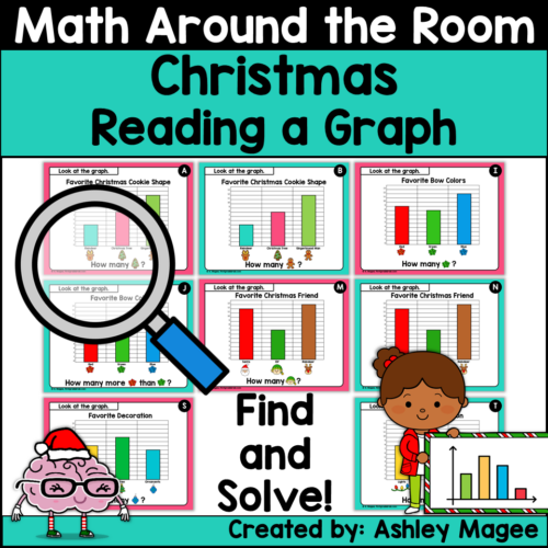 Christmas Math Around the Room Reading a Graph Printable Task Card ...