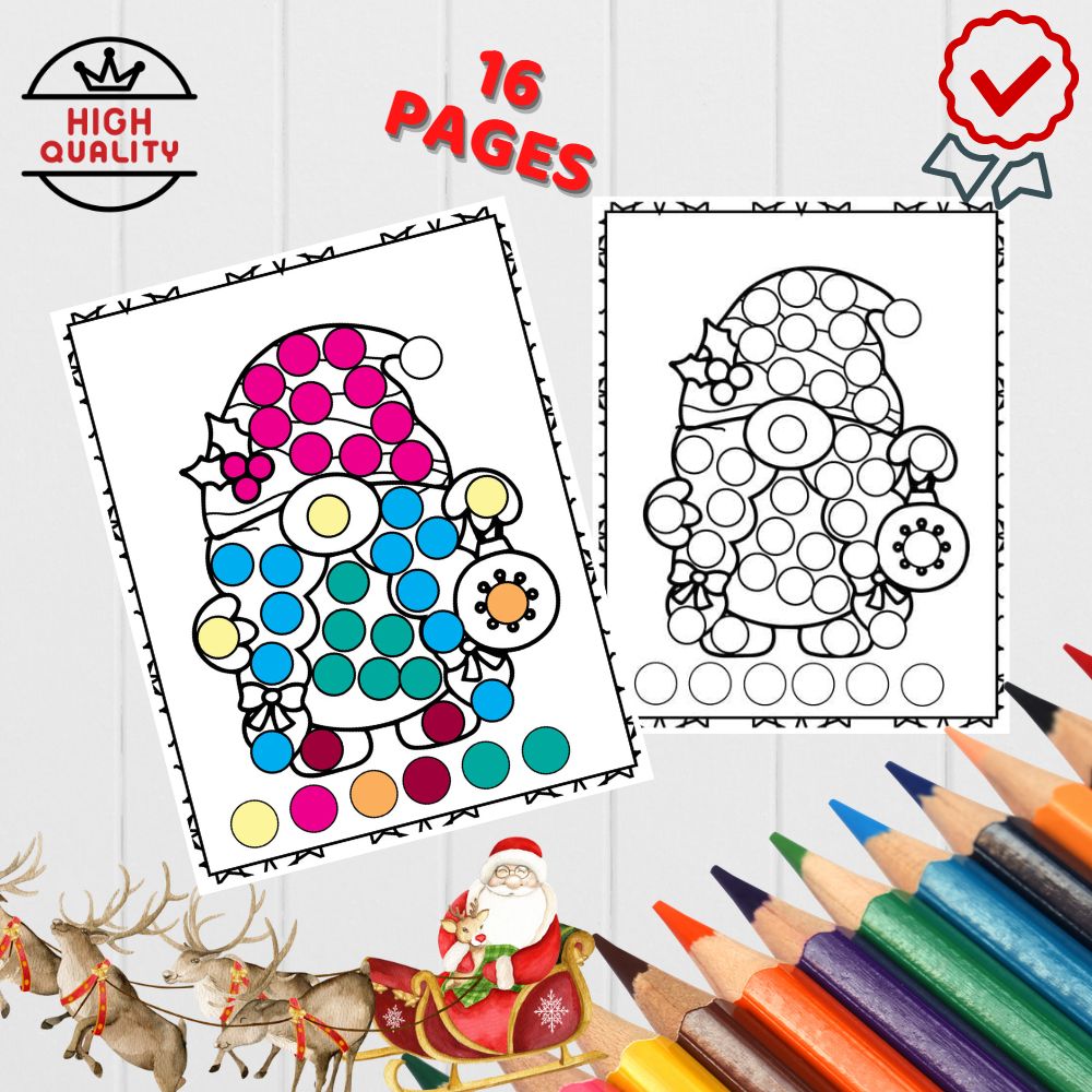 Christmas Dot Markers Bingo Daubers,Winter coloring Pages for New Year ...