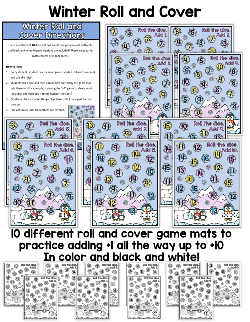 Winter Math Games: Fun Themed Addition Math Games | Made By Teachers